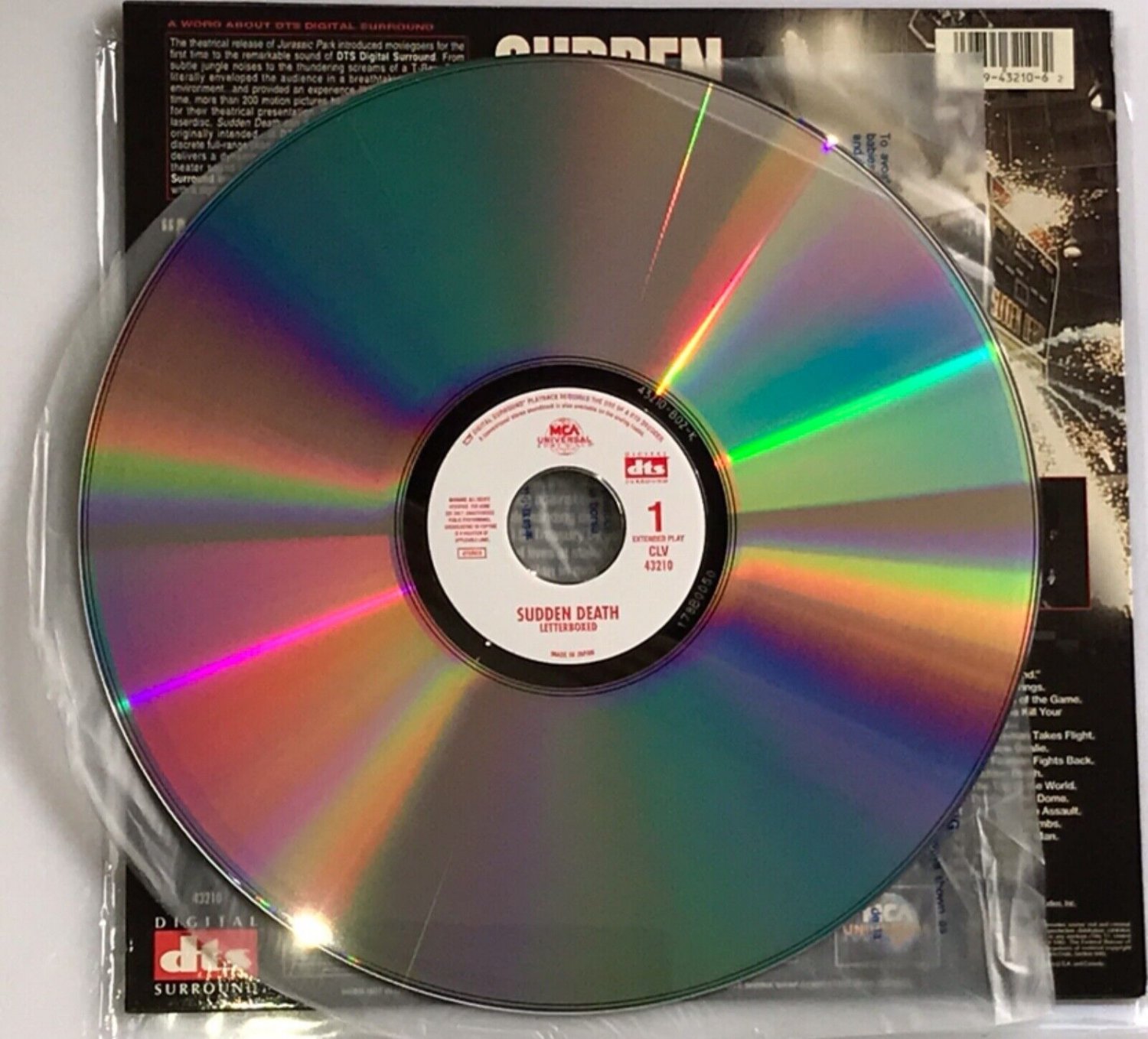 Sudden Death DTS Surround LASERDISC 1995 Jean Claude Van Damme VG++ ...