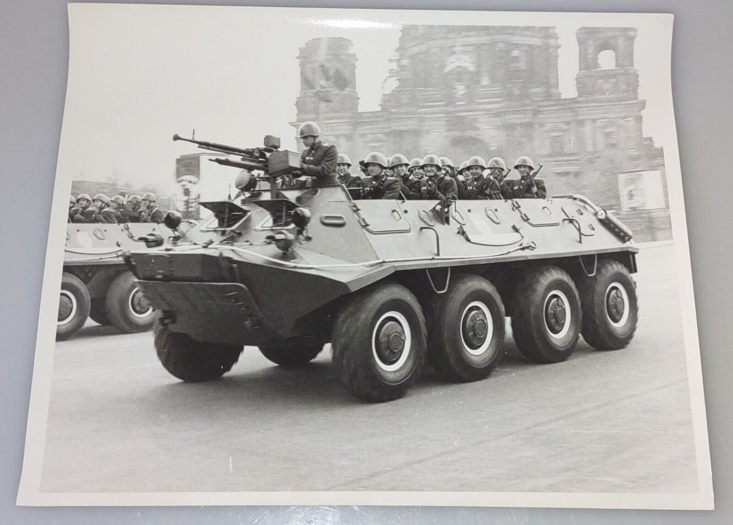1960s Photo Soviet BTR-60P APC Berlin East Germany Occupied Soldiers