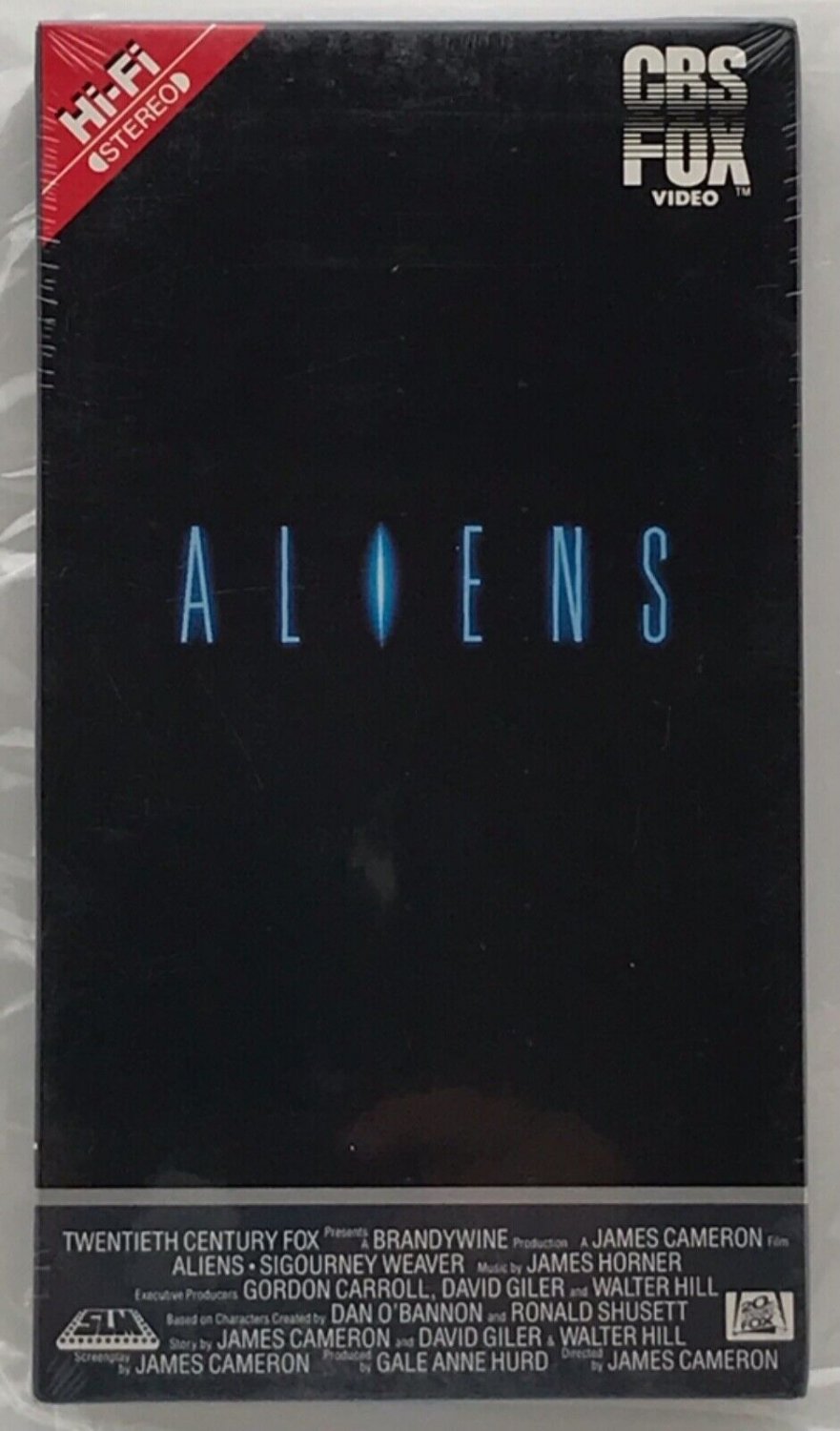 Aliens Sealed VHS Tape 1986 Stereo Red Label CBS FOX Watermarks NOS '87 ...