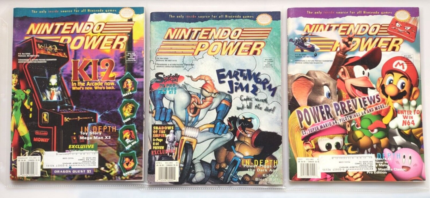 Nintendo Power Magazines 81, 83, 86 w/ posters VTG 1996 Mario ...