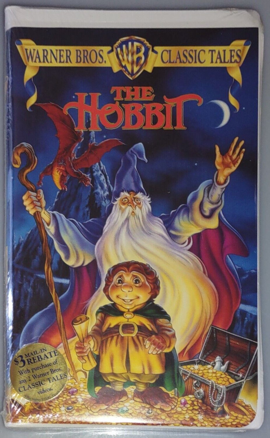 THE HOBBIT Animated VHS J.R.R. Tolkien NEW Sealed Clamshell Rankin Bass VTG