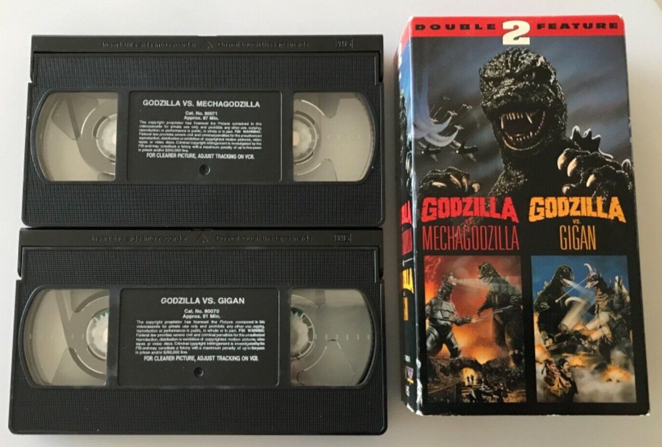GODZILLA VS MECHAGODZILLA / GODZILLA VS GIGAN VHS DOUBLE FEATURE ANCHOR BAY