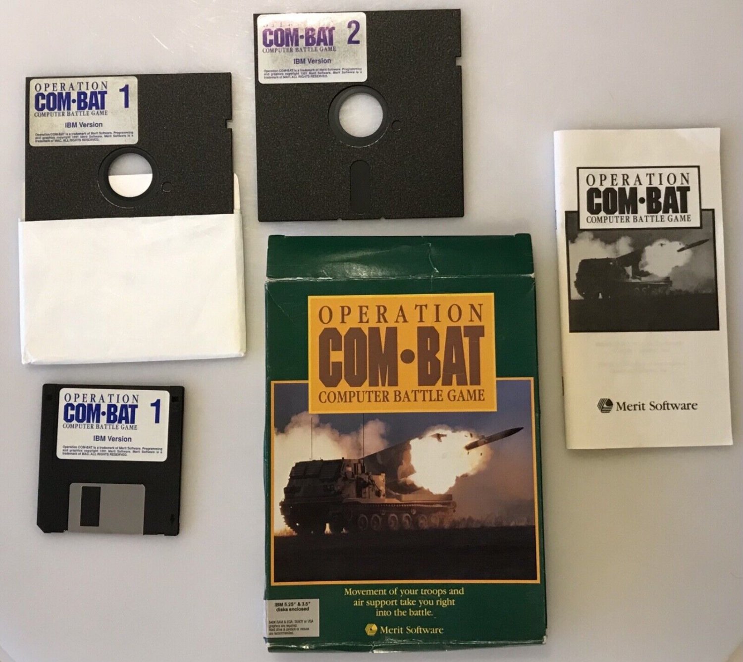 Operation Combat Computer Tank Battle Game IBM PC Merit Software 3 ...