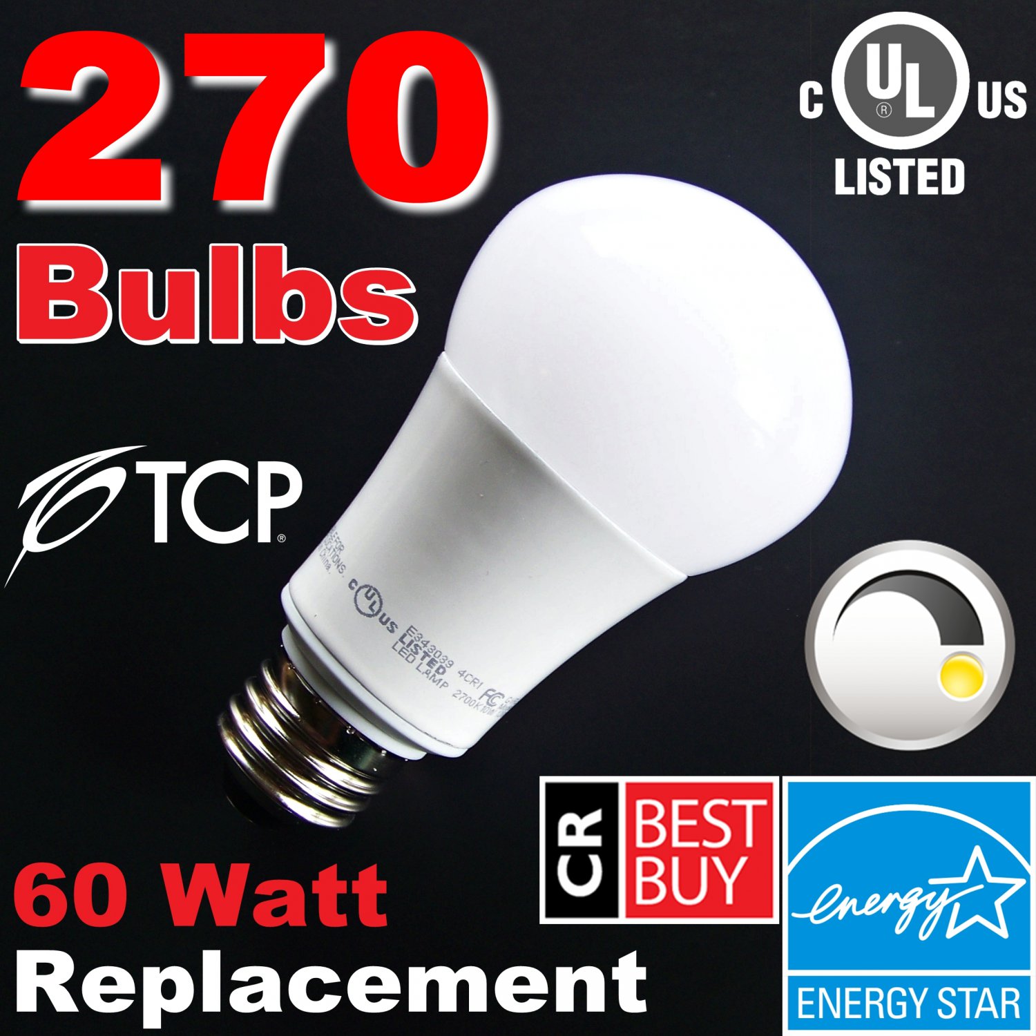 (270) LED Soft White 60W DIMMABLE ~Free Shipping~ 9.5W (60 Watt ...