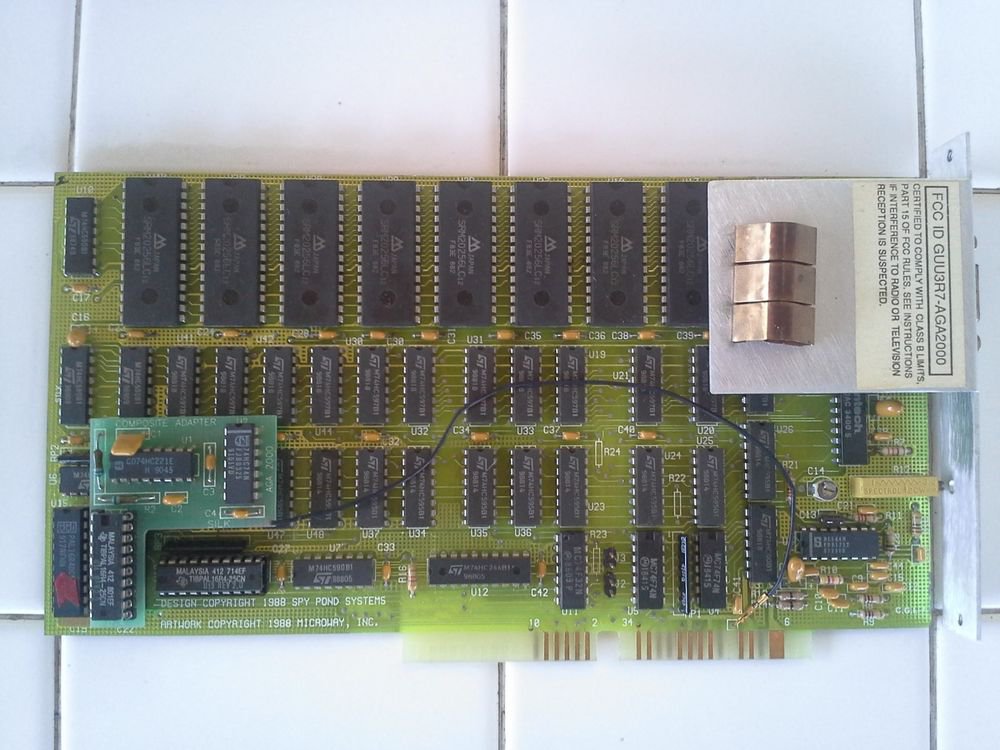 Microway Flicker-Fixer with Genlock Option, For Amiga 2000, AGA-2000