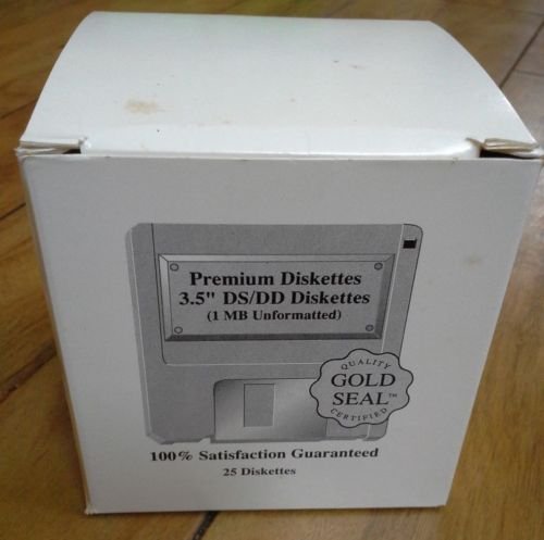3.5” DSDD Floppy Disks 25-Pack, NEW IN BOX