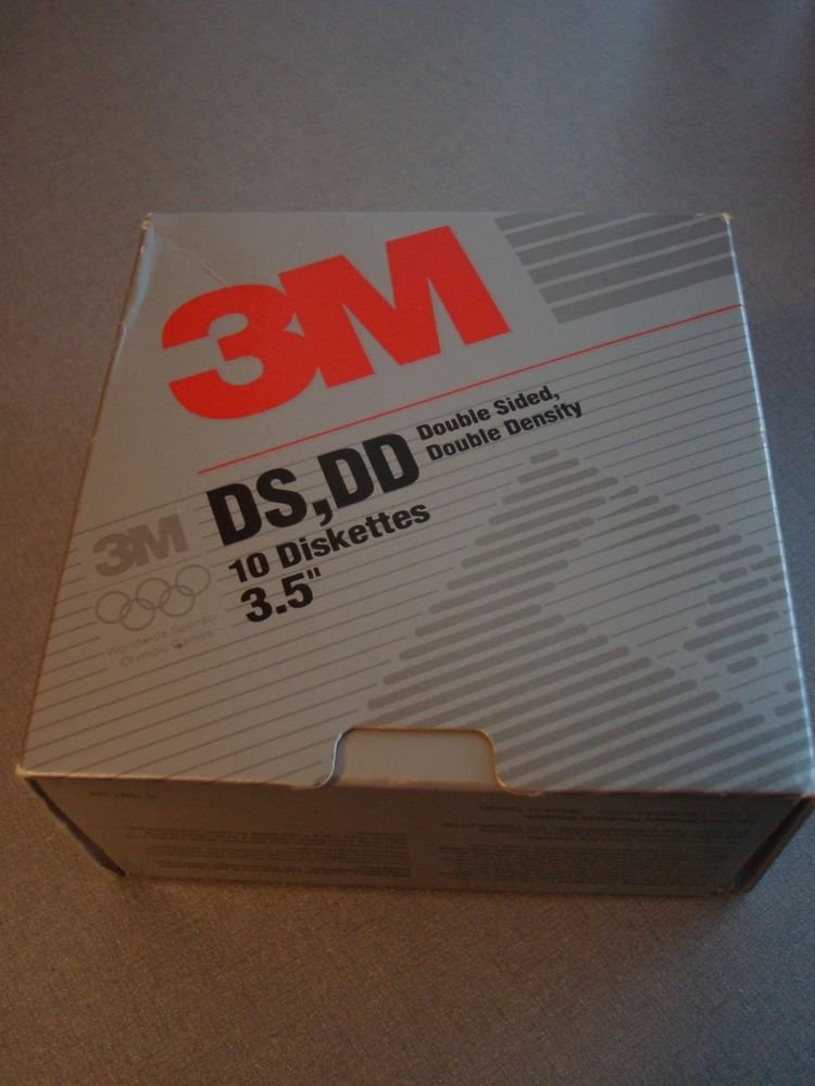 3M 10-Pack 3.5” DSDD Floppy Disks, IN BOX, Used