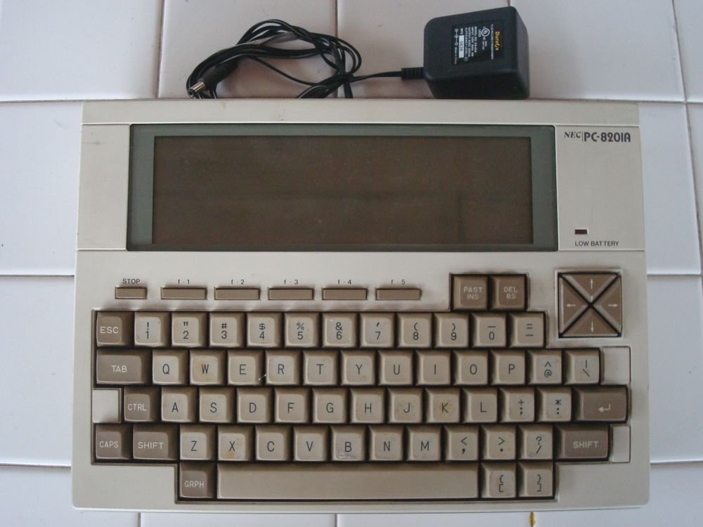 NEC PC-8201A, WORKING, Early Laptop & Tandy 100 Clone