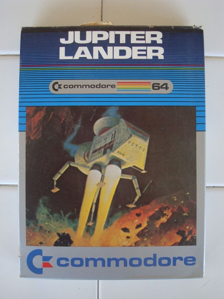 Jupiter Lander For Commodore 64 / 128, COMPLETE IN BOX, C-64601 Cartridge