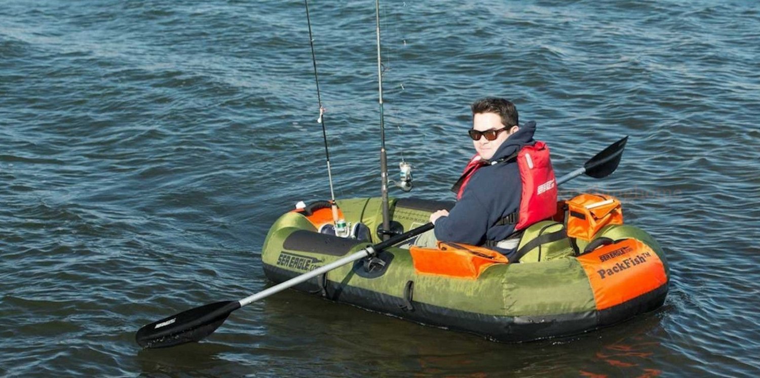 SEA EAGLE PACKFISH 7 PRO PACKAGE PORTABLE INFLATABLE FISHING BOAT RAFT
