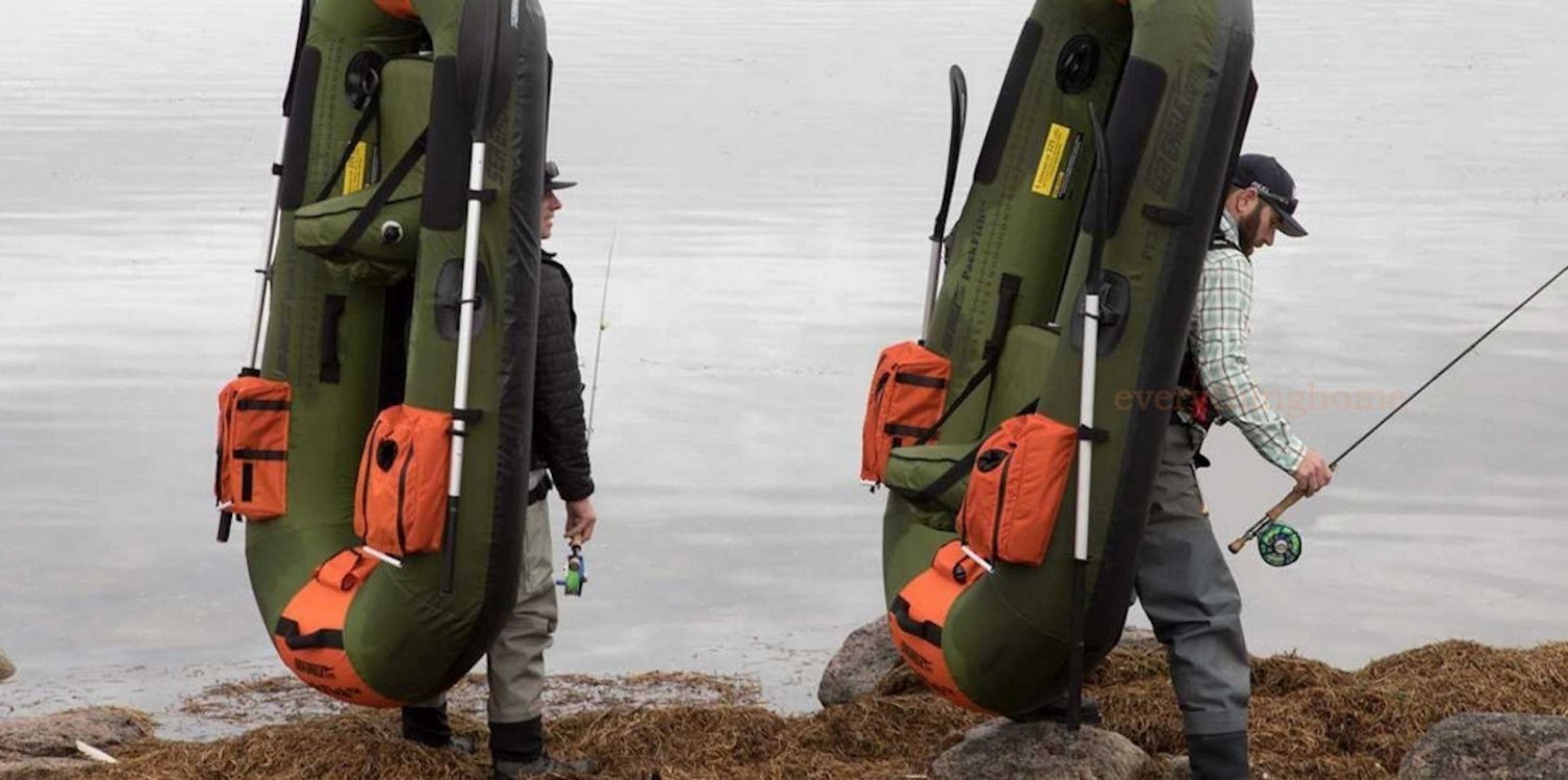 SEA EAGLE PACKFISH 7 DELUXE PACKAGE PORTABLE INFLATABLE FISHING BOAT RAFT