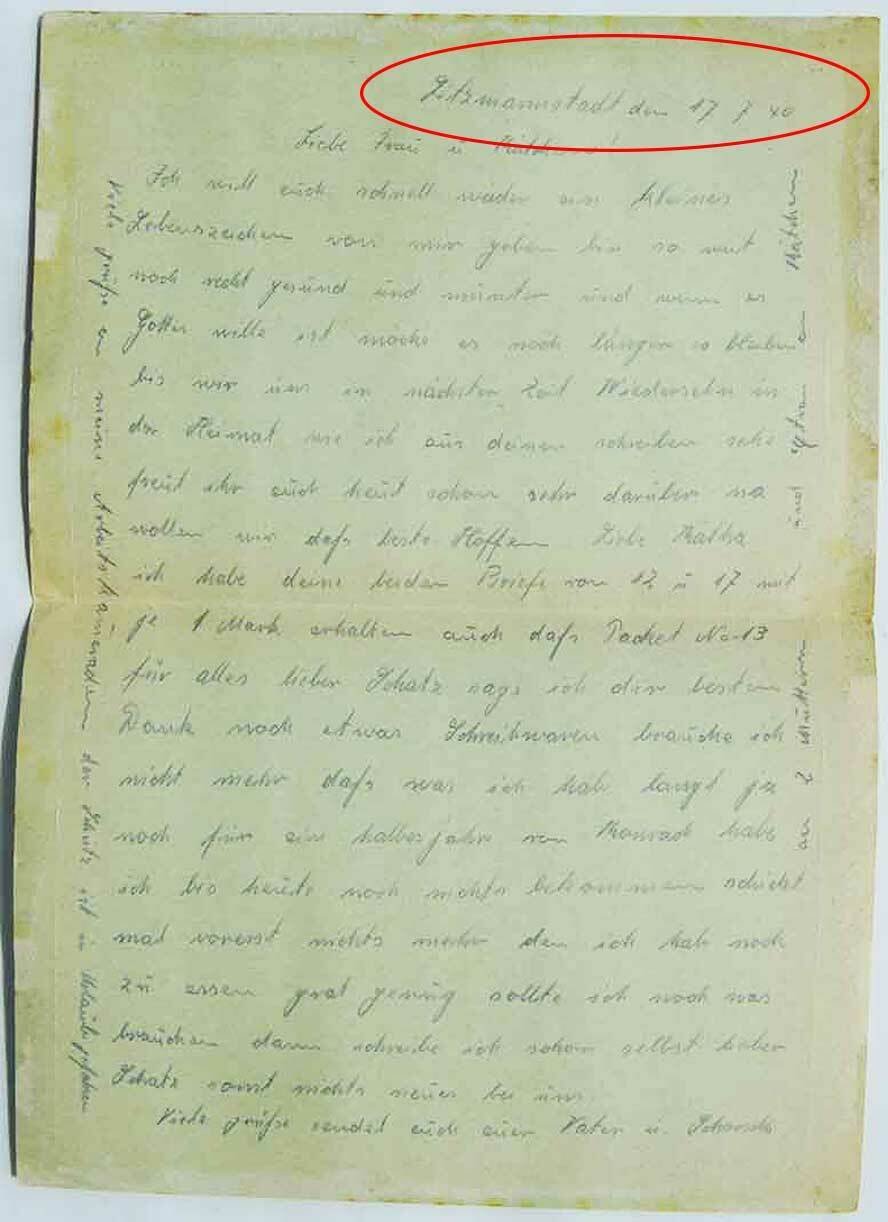 RARE JEWISH WW2 LETTER from LITZMANNSTADT GHETTO, 1940