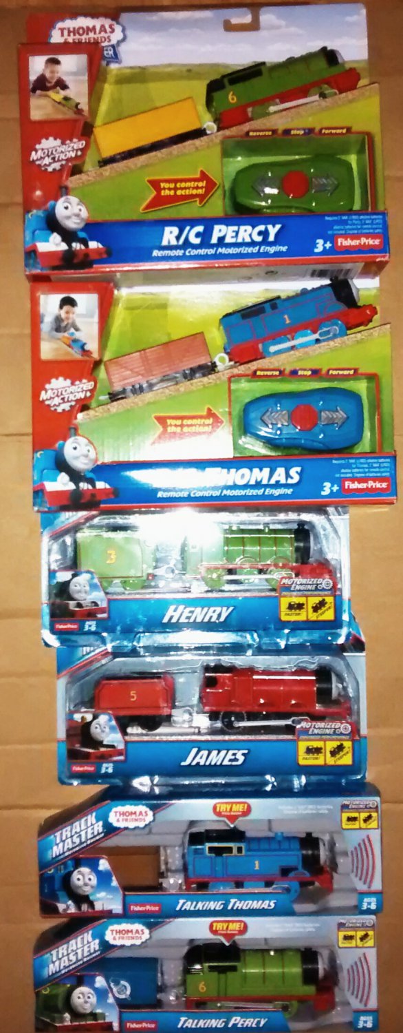 Lot of 6 Thomas & Friends TrackMaster Motorized R/C Engine Playsets ...