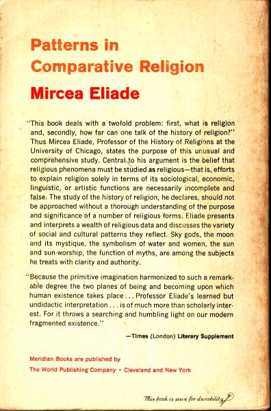 Patterns in Comparative Religion – Mircea Eliade - softcover