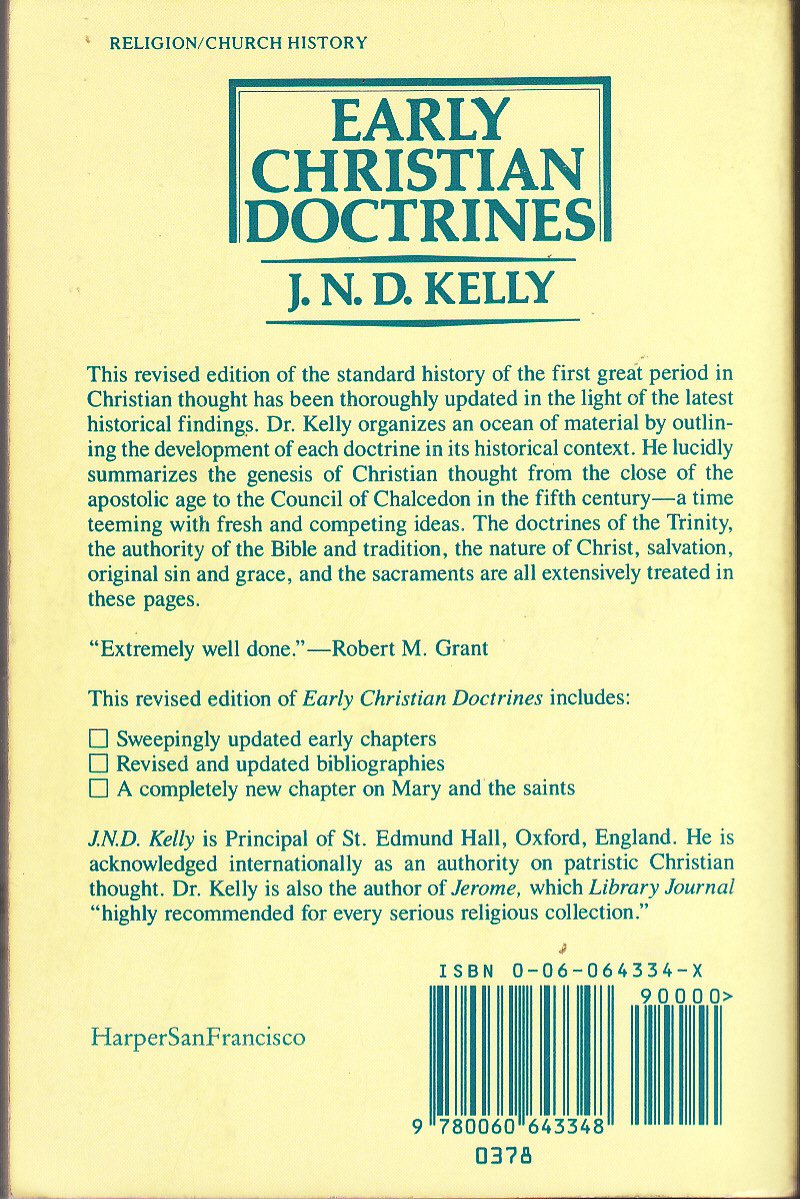Early Christian Doctrines – J.N.D. Kelly- softcover