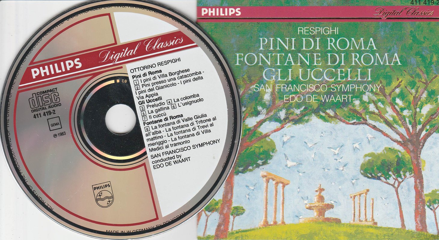 Pini di Roma - Fontane di Roma - Gli Uccelli by Ottorino Respighi CD