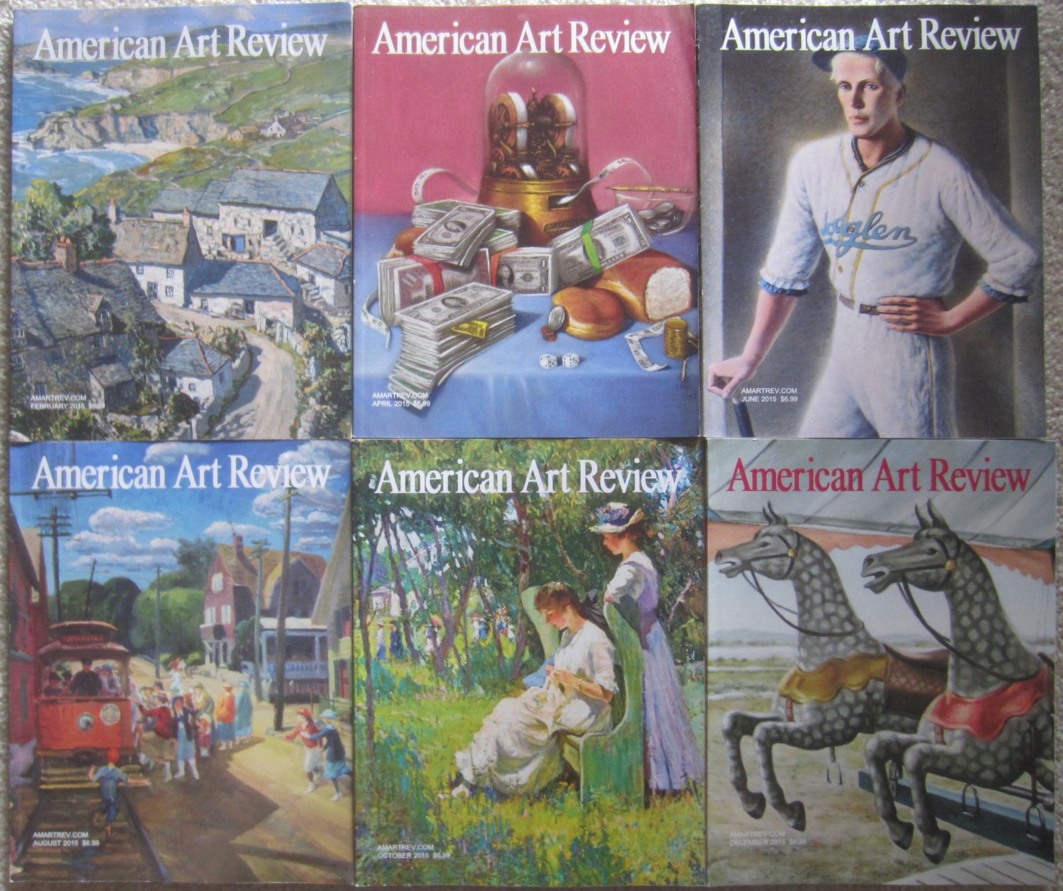 American Art Review 2015 Complete year lot of 6 issues