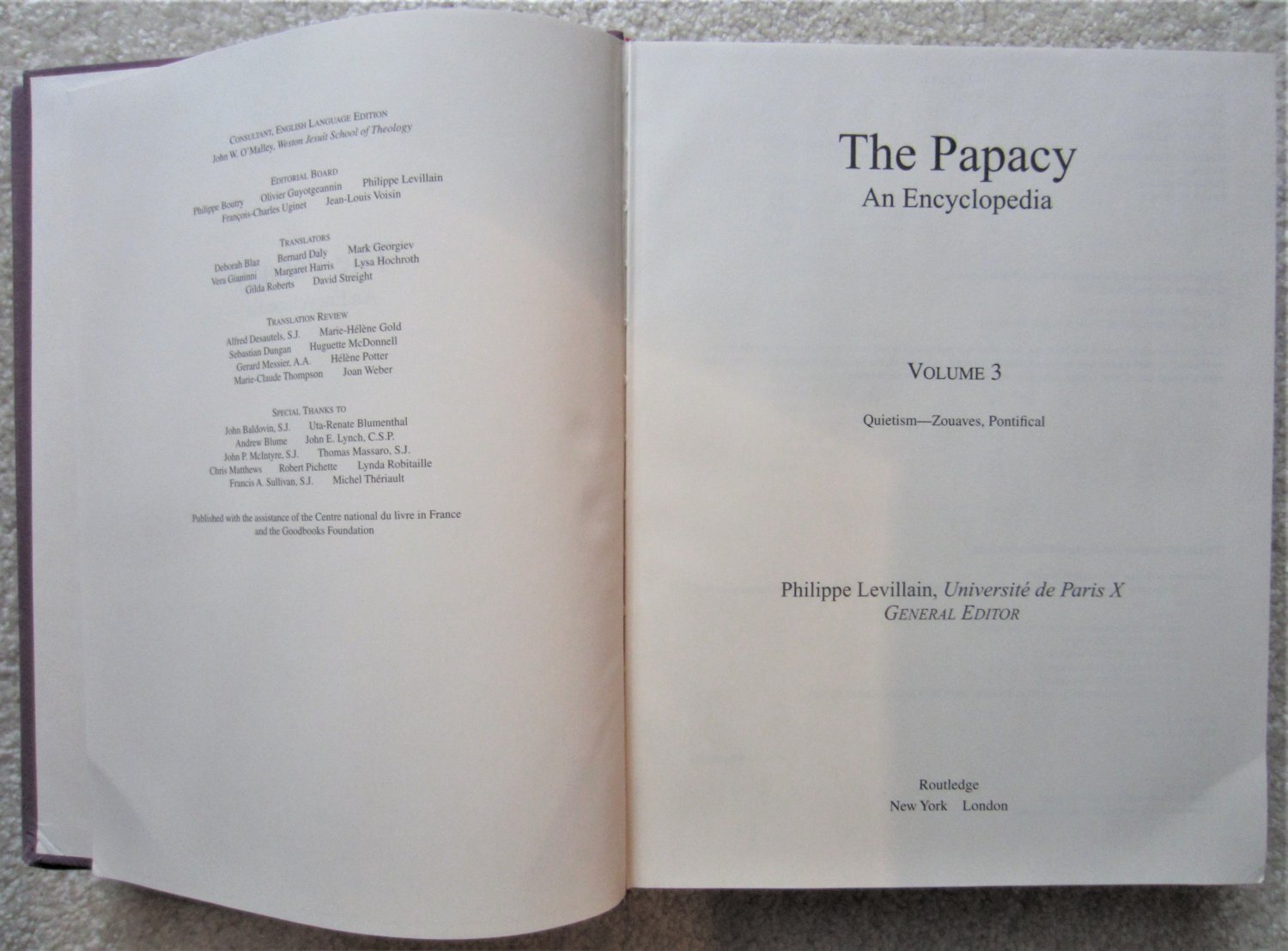 The Papacy - An Encyclopedia - 3 Volumes - Philippe Levillain