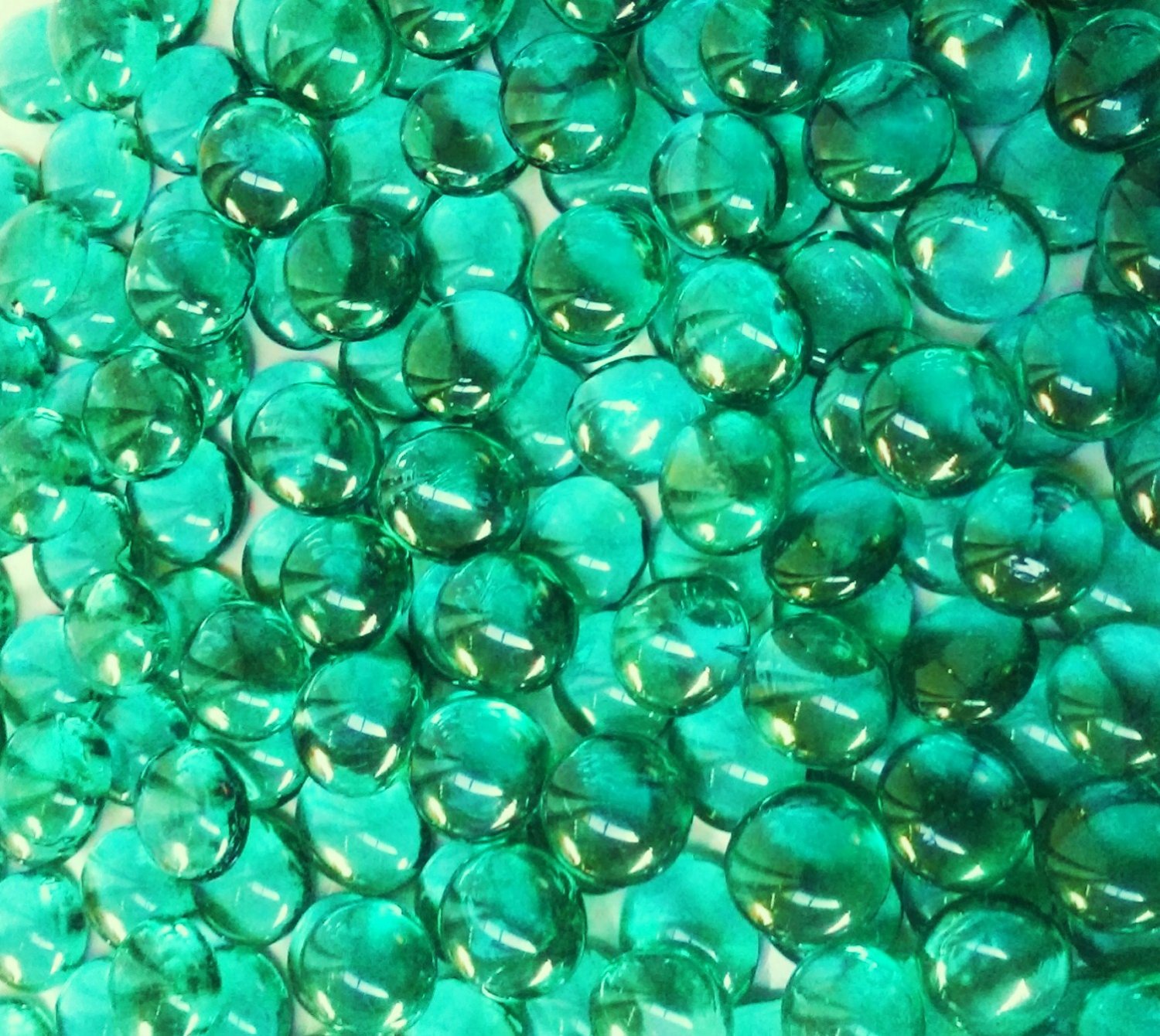 Creative Stuff Glass 1 lb bag Crystal Turquoise Glass Gems Flat Marble ...