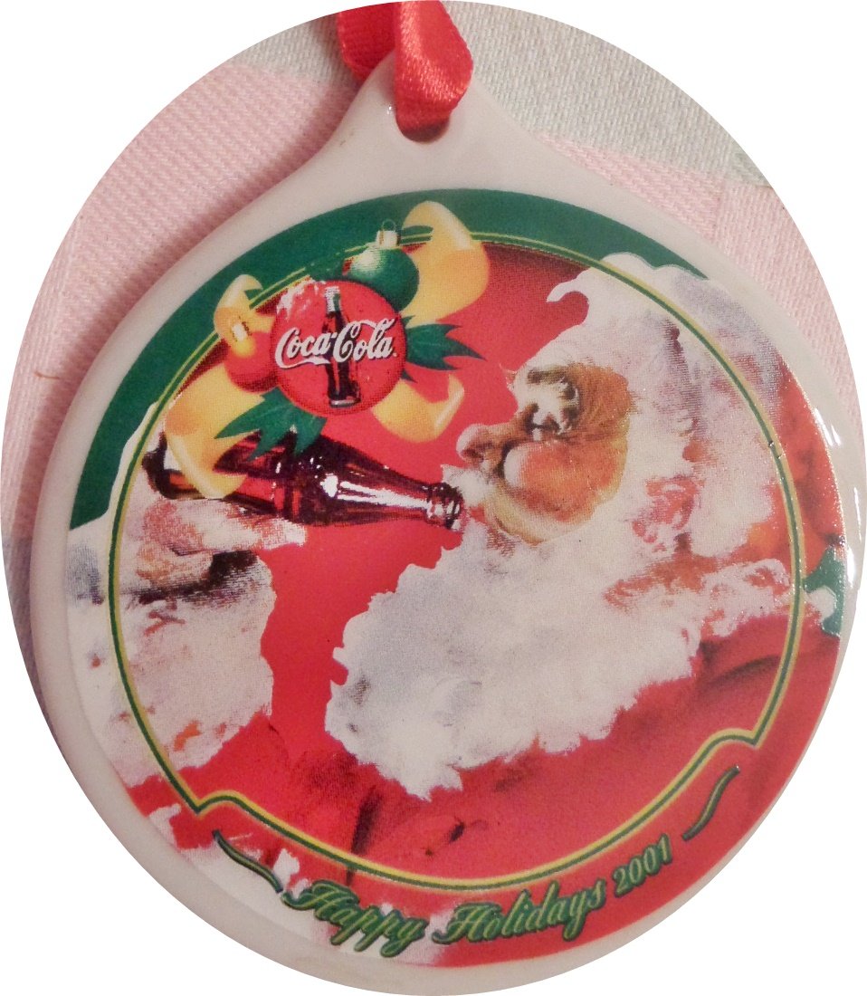 COCA COLA SANTA CLAUS CHRISTMAS ORNAMENT VINTAGE