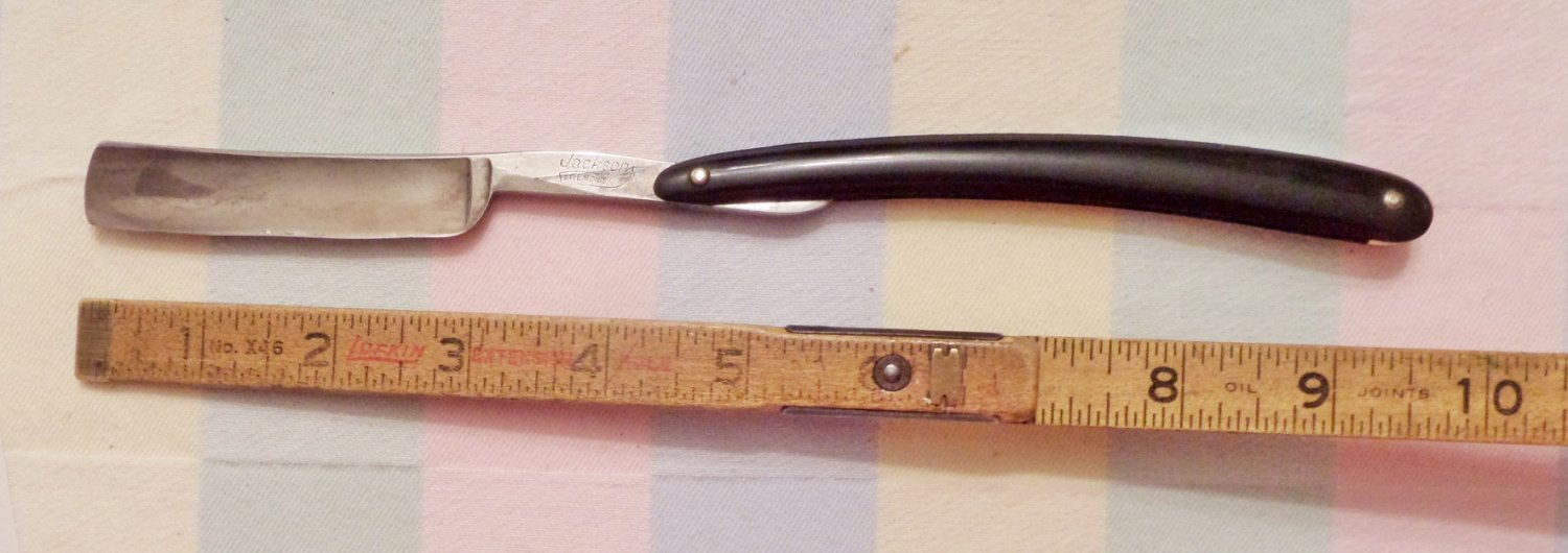 JACKSON FREMONT STRAIGHT RAZOR FINE RAZOR WORK, VINTAGE, CLEAN SHAVE