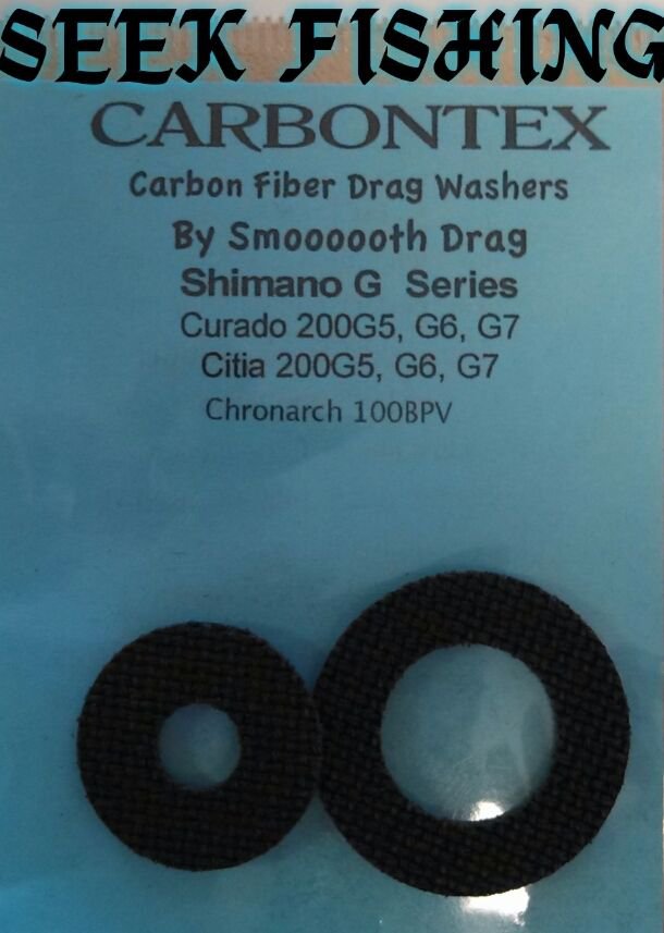 CARBONTEX Carbon Fiber Drag Washers Shimano G Series Curado Citica ...