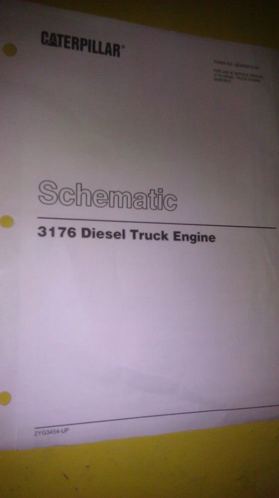 CATERPILLAR 3176 DIESEL TRUCK ENGINE SCHEMATIC SENR3912-04