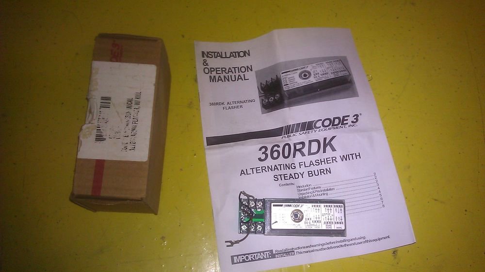 GENUINE CODE 3 ALTERNATING FLASHER MODULE WITH STEADY BURN 360RDK