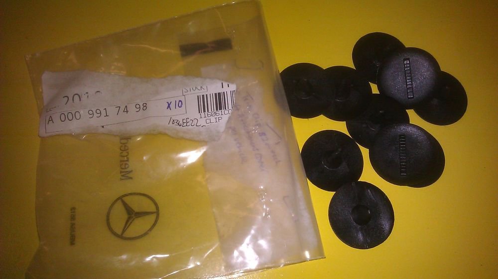 GENUINE MERCEDES-BENZ OEM TRIM CLIP A0009917498 - 10 PACK