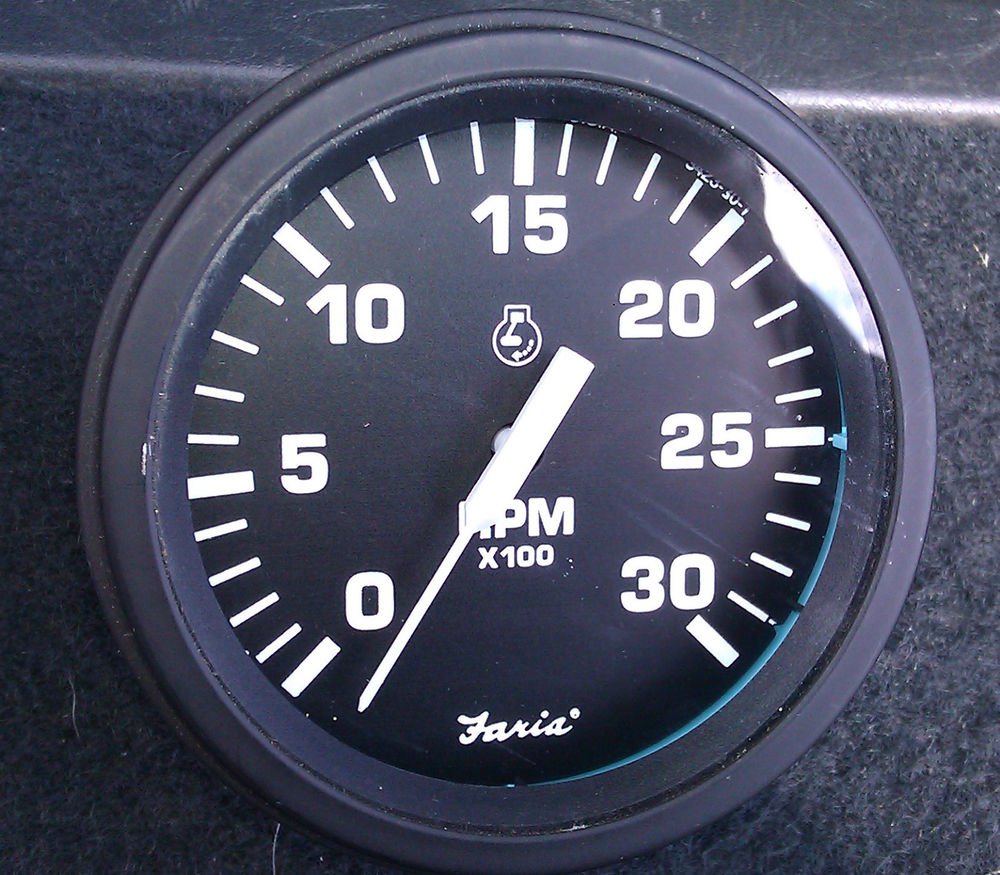GENUINE FARIA 3000 RPM BLACK FACE GAUGE TD9318B NEW SURPLUS