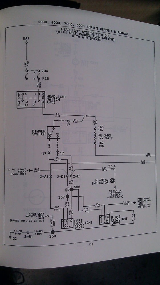 1991 INTERNATIONAL NAVISTAR ELECTRICAL CIRCUIT DIAGRAMS 2000-8000 1087520R1