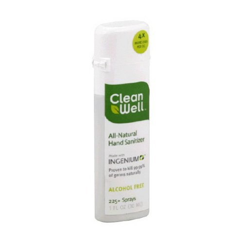 CleanWell Alcohol Free Natural Hand Sanitizer Spray - 1 oz