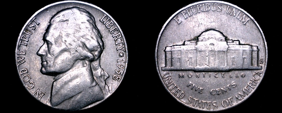 1958-D Jefferson Nickel