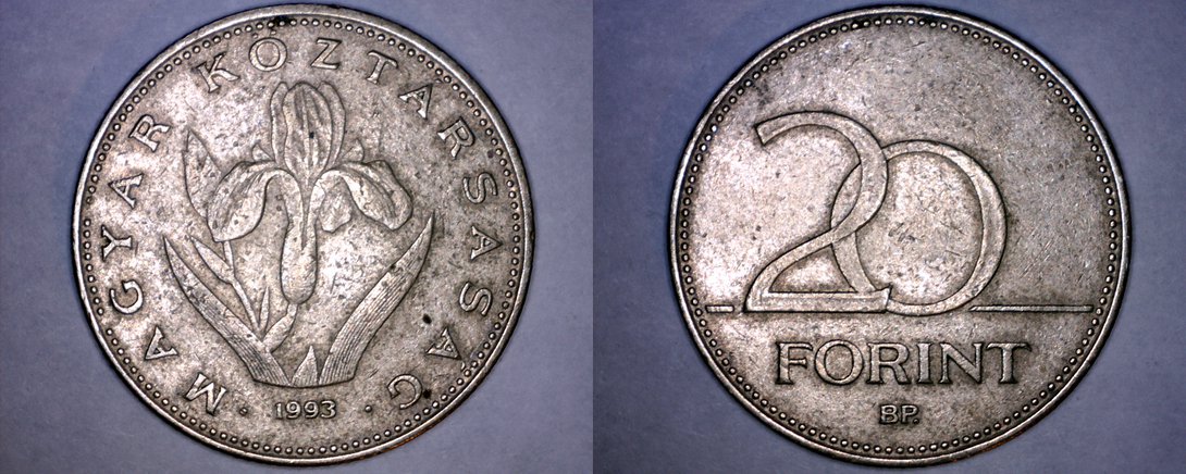 1993-BP Hungarian 20 Forint World Coin - Hungary