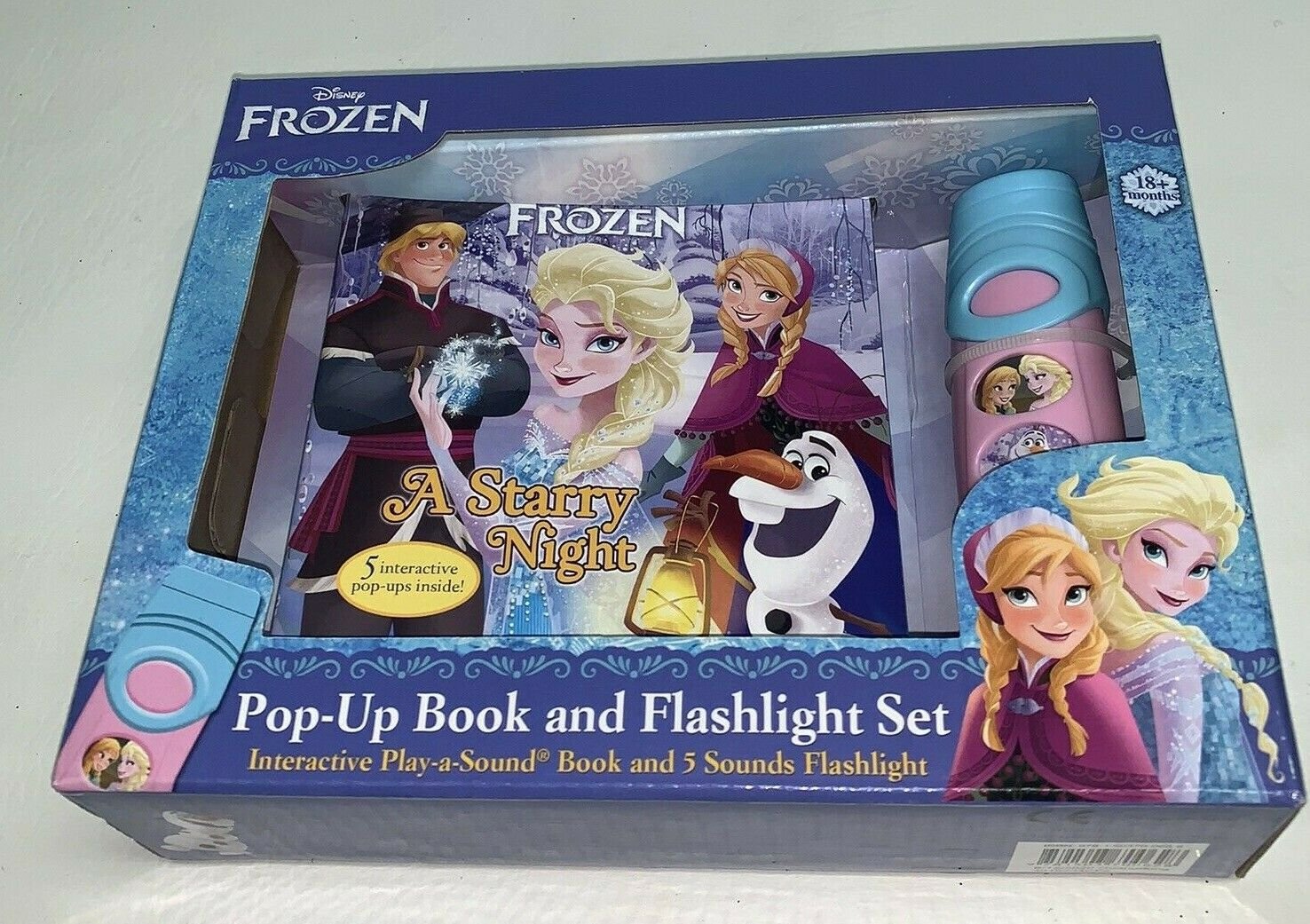 Disney Frozen Pop-Up Book and Flashlight Set NEW