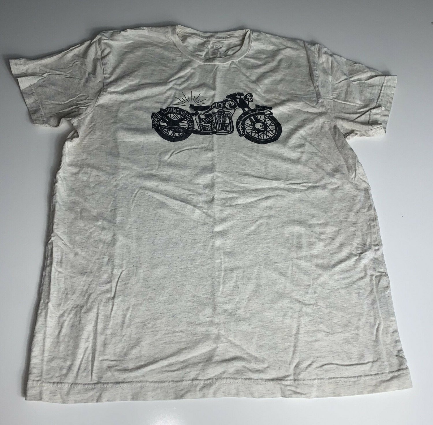 Wave Riding Vehicles WRV Mens Graphic T-shirt Size Large Gray Two Sided
