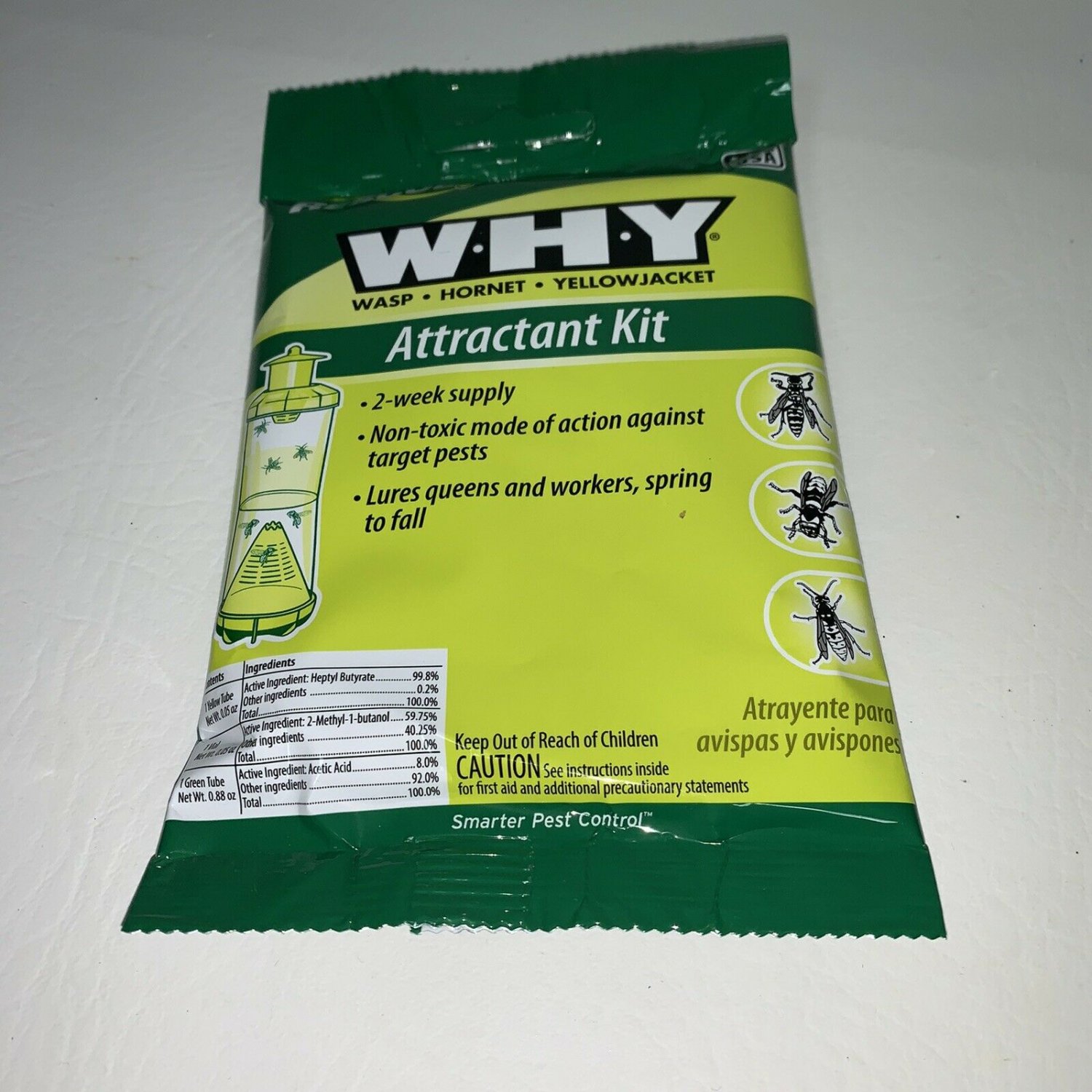 Rescue WHY Wasp Hornet Yellow Jacket Attractant Kit 2 Week Supply