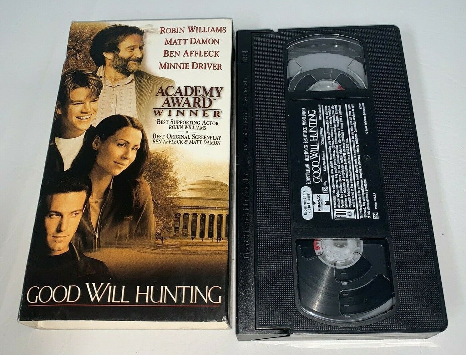 Good Will Hunting VHS Video Cassette Robin Wiiliams Ben Affleck