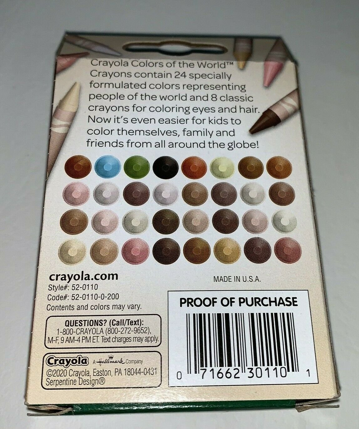 Crayola Colors of the World Multicultural Crayons Diversity Hair & Eye ...