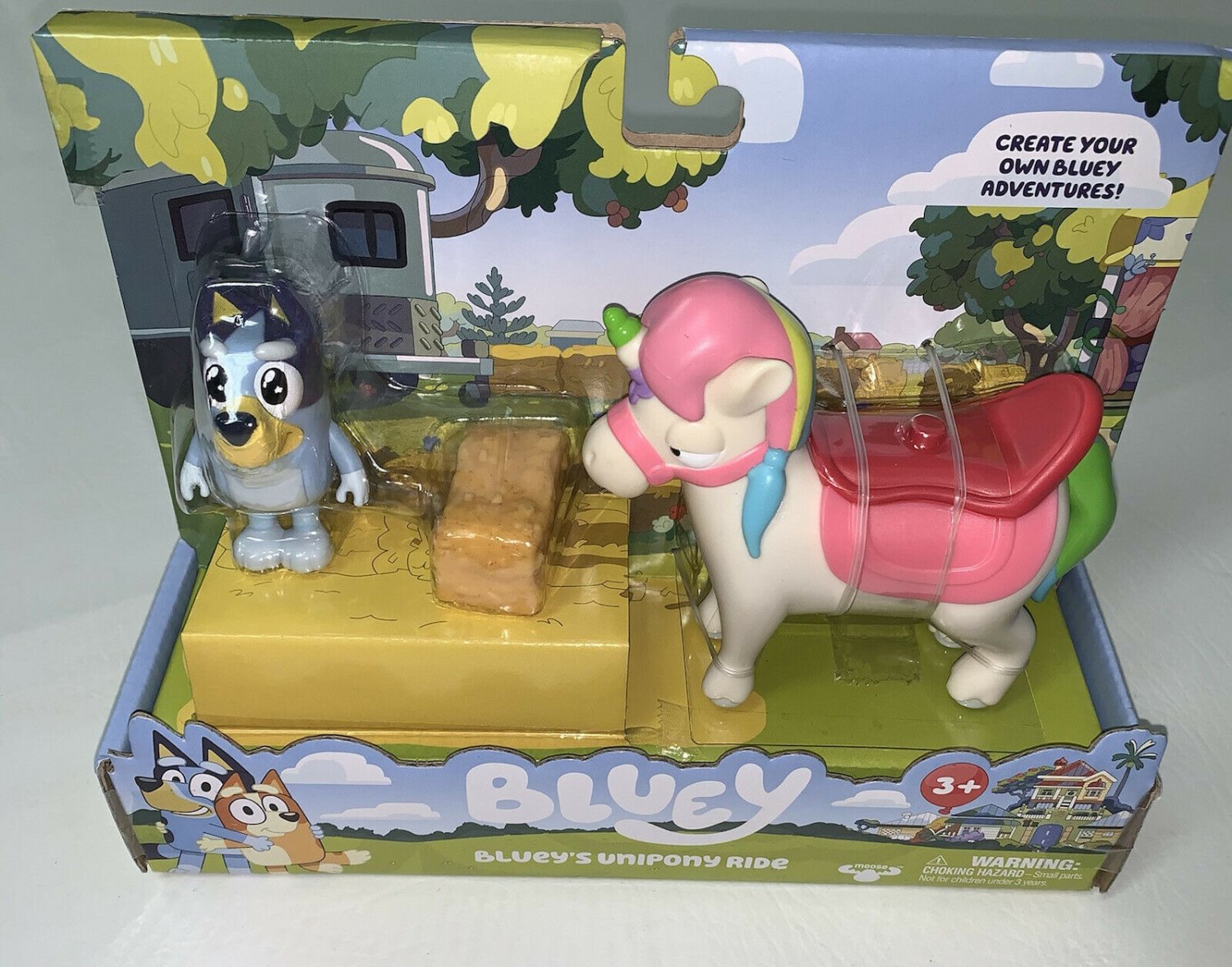 Bluey Bluey’s Unipony Ride Playset Toy Figures Accessories Set Moose Toys