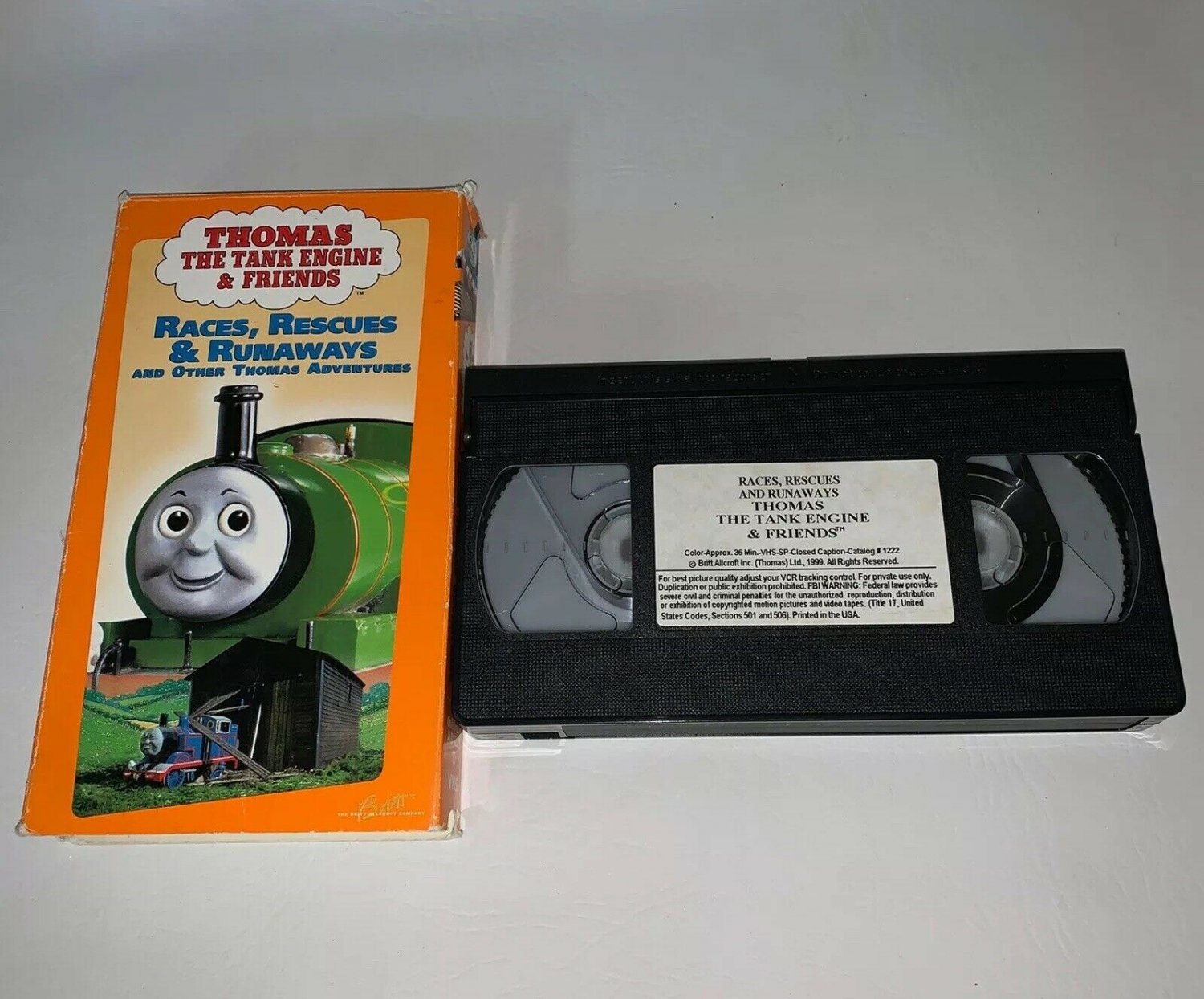 Thomas The Tank Engine & Friends VHS Races Rescues & Runaways Alec Baldwin