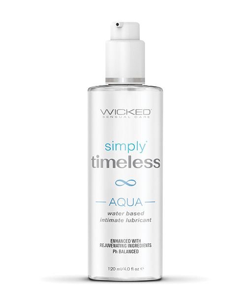 Wicked Simply Timeless Aqua Water-Based Lubricant 4 oz – pH Balanced