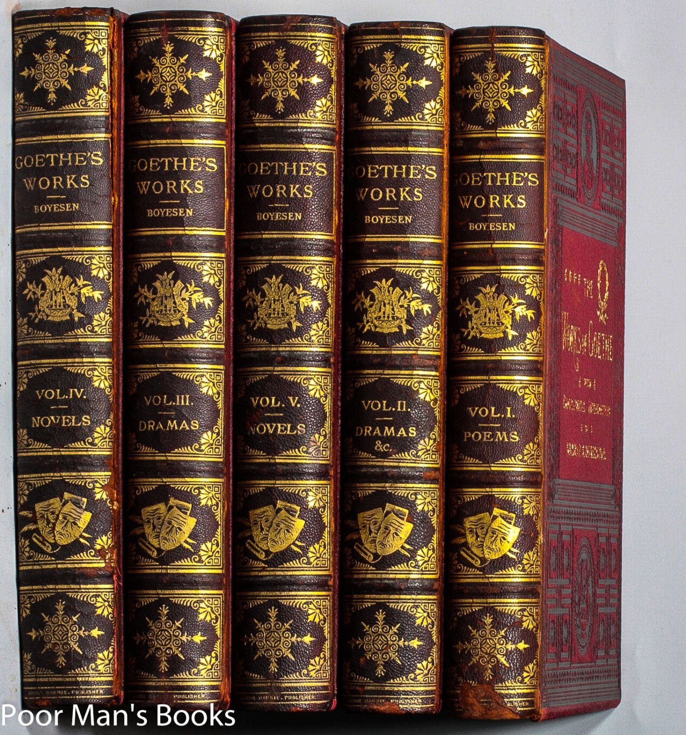 GOETHE'S WORKS ILLUSTRATED BY THE BEST GERMAN ARTISTS [CT IN 5 VOLS ...