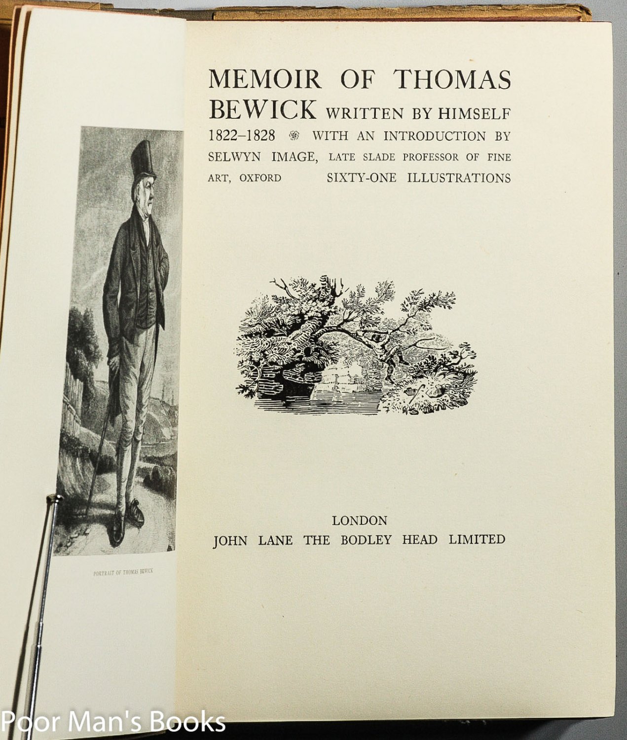 MEMOIR OF THOMAS BEWICK WRITTEN BY HIMSELF 1822 - 1828 BIOGRAPHY