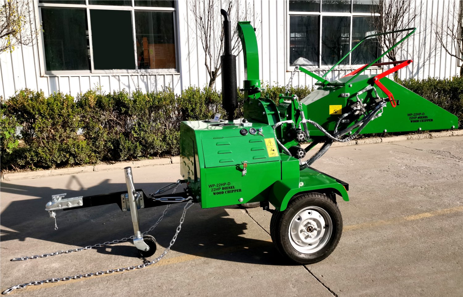 22HP Tow Behind Diesel Wood Log Chipper Shredder Mulcher WP-22HP-D ...