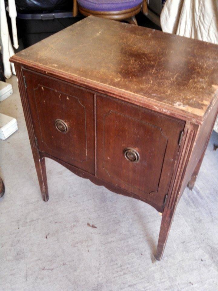 antique record cabinet phonograph victrola record album storage table ...
