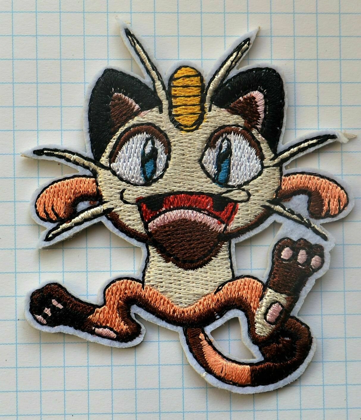 POKEMON GO MEOWTH Embroidered Cloth Iron On Patch