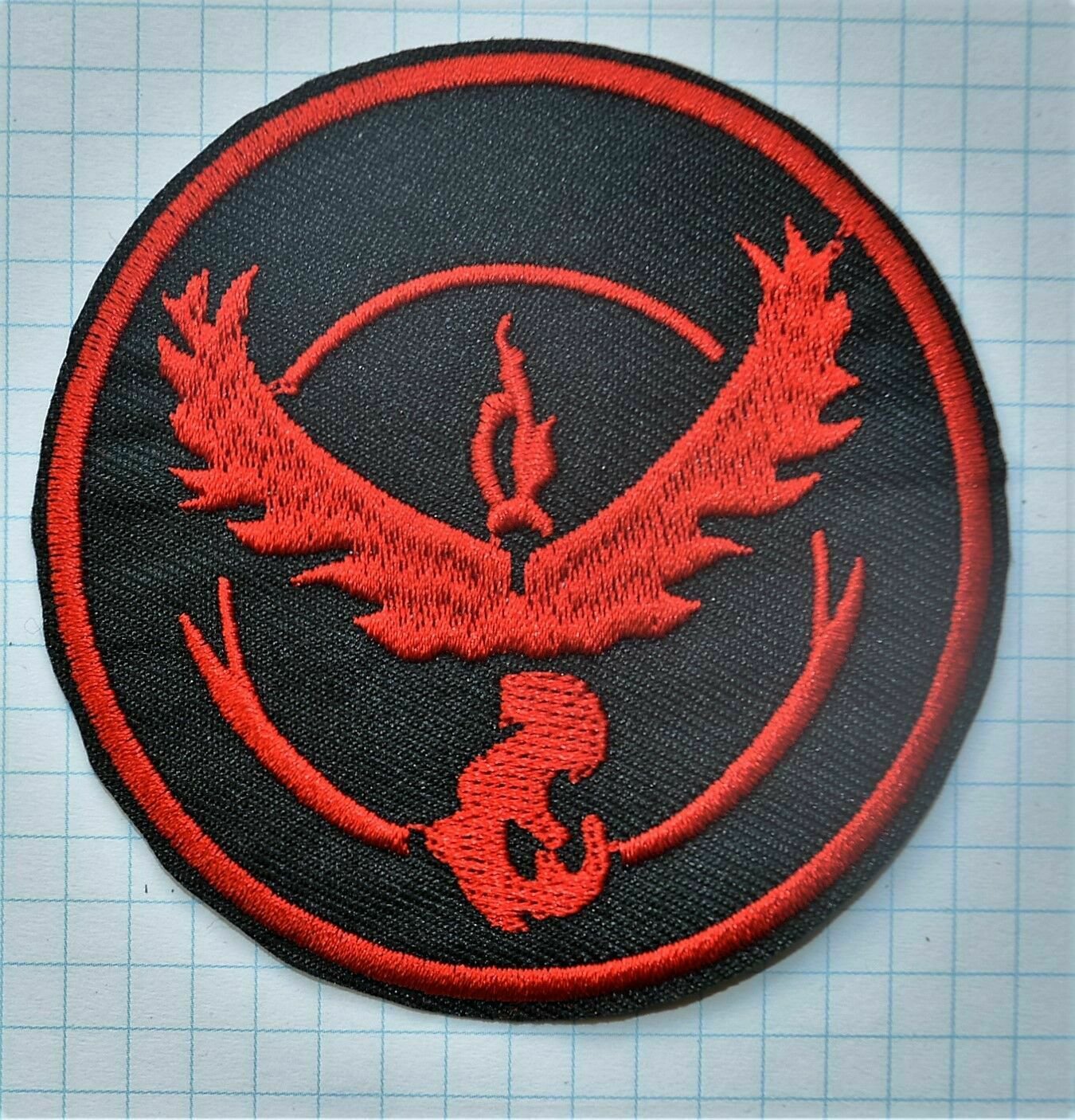 Pokemon Go Team Valor logo Embroidered Cloth Iron On Patch