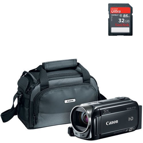 Canon Vixia HF R50 Full HD WI Fi Camcorder Bundle Bag, SD Card Included ...