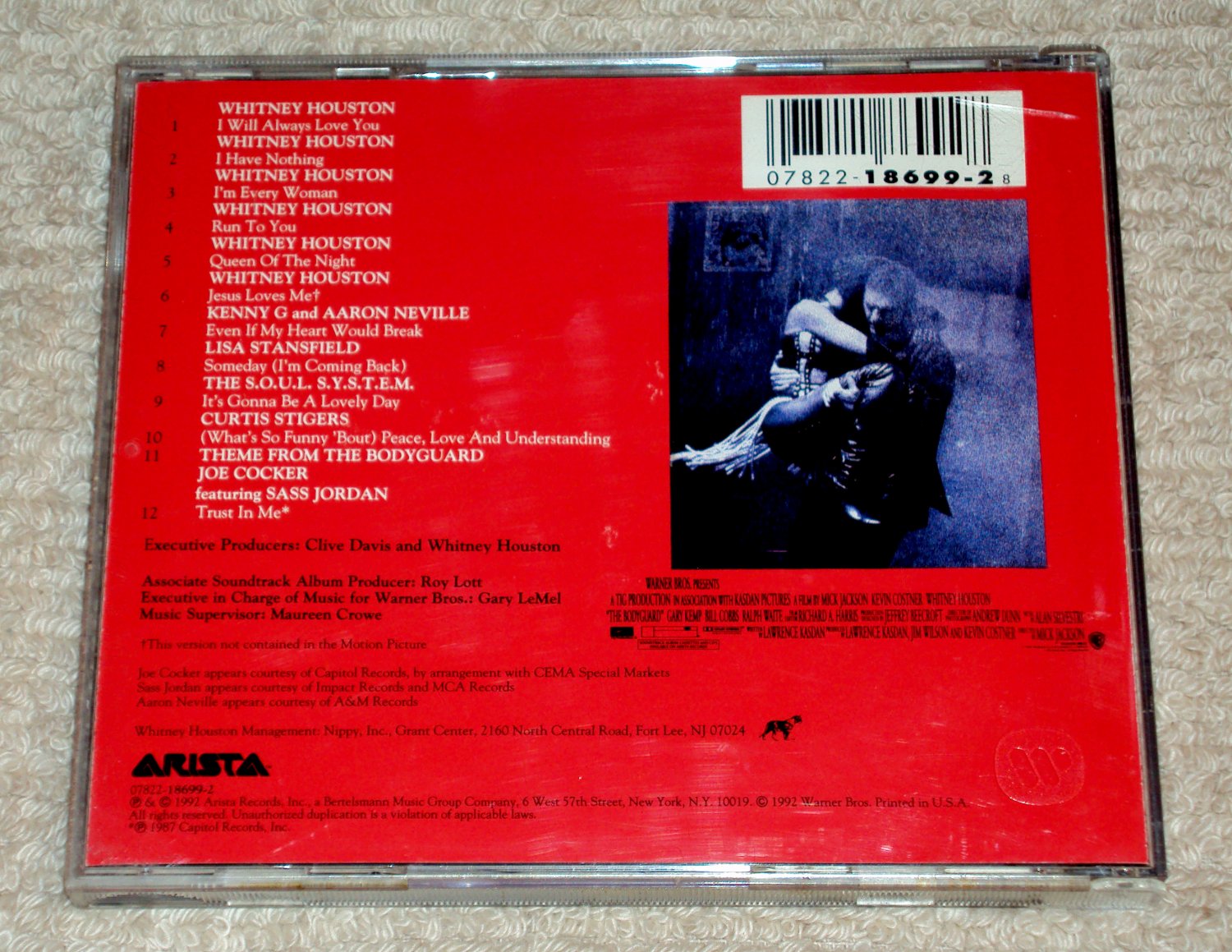 The Bodyguard Soundtrack CD Whitney Houston, Kenny G, Lisa Stansfield